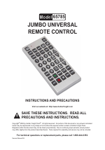 Harbor Freight Tools Jumbo Universal Remote Control 65785 - инструкции