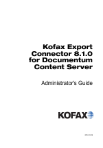 Kofax Export Connector 8.1.0 - инструкции