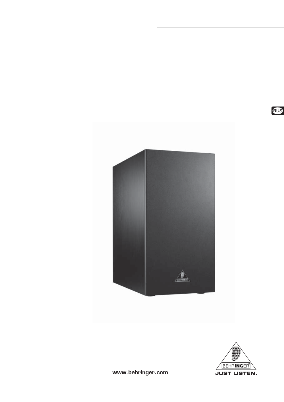Инструкция по эксплуатации Behringer B2092A | 7 страниц