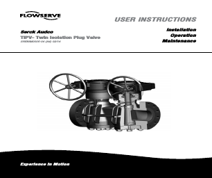 Flowserve Serck Audco Double Isolation Plug Valve - инструкции