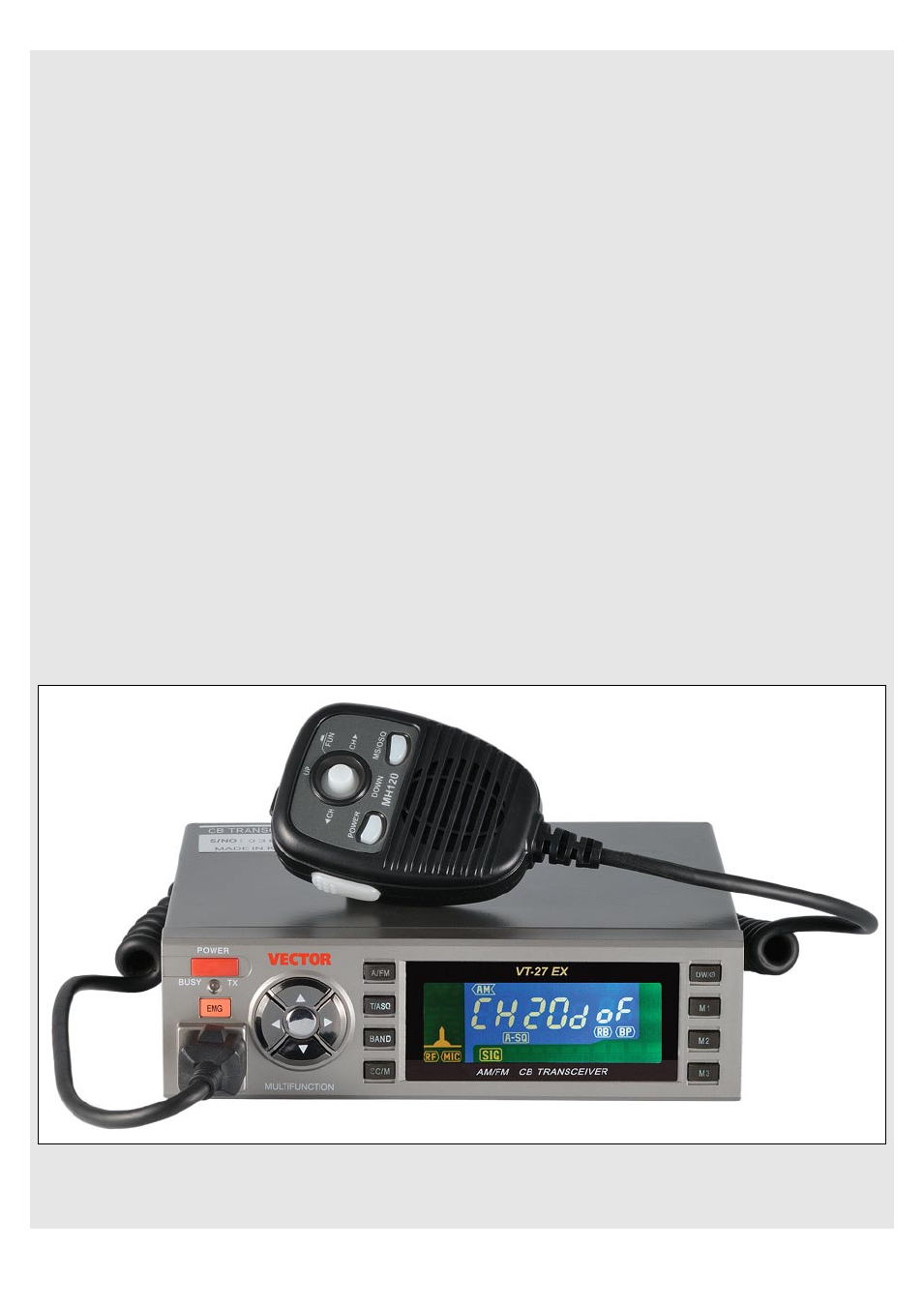 Инструкция по эксплуатации Vector VT-27 Explorer | 11 страниц