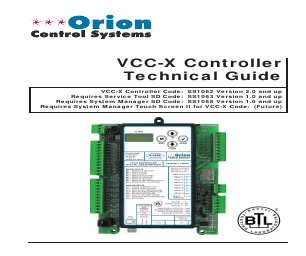 Orion System VCB-X Controller - инструкции